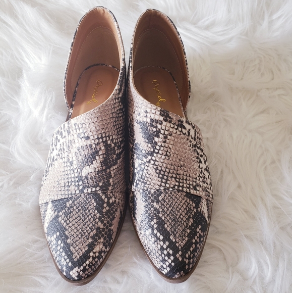 Shoes | New Snake Print Cut Out Flats | Poshmark